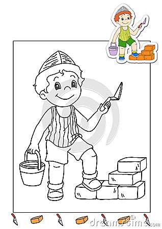 Coloring Book Of The Works 9 - Mason Stock Image - Image: 14790981
