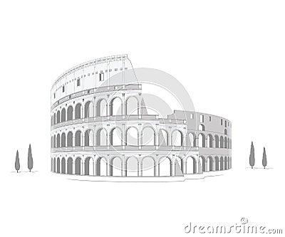 Colosseum Cartoon Vector | CartoonDealer.com #27994721