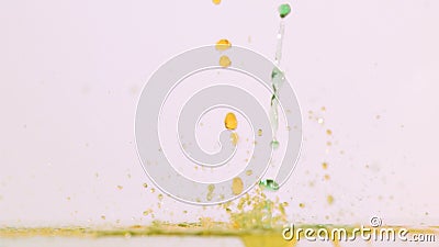 Coloured Liquids Dripping in Super Slow Motion Stock Footage - Video of ...