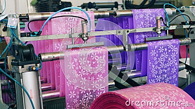 Colourful Plastic Bags Manufacturing Process Stock Video - Video of ...