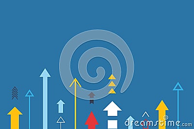 Colourful Up Arrows Abstract Background. Stock Photo | CartoonDealer ...