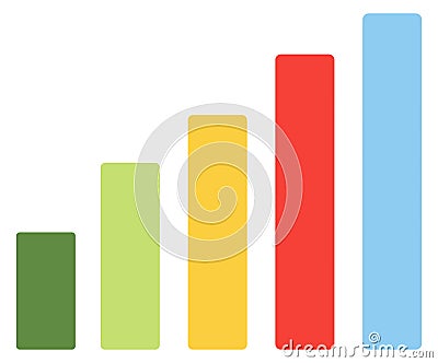 Column Chart Color Icon. Data Infographics Symbol Stock Photo ...
