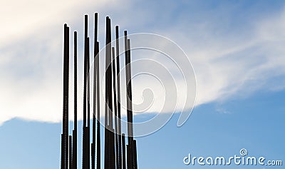 Column Deformed Bars On Sky Background Stock Photo | CartoonDealer.com ...