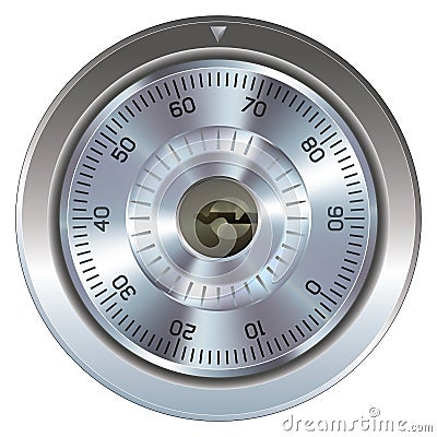 Combination Lock For Safe Stock Photo - Image: 10649500