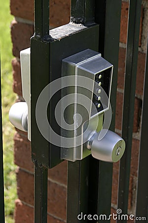 Combo Lock On A Gate Royalty-Free Stock Photography | CartoonDealer.com ...