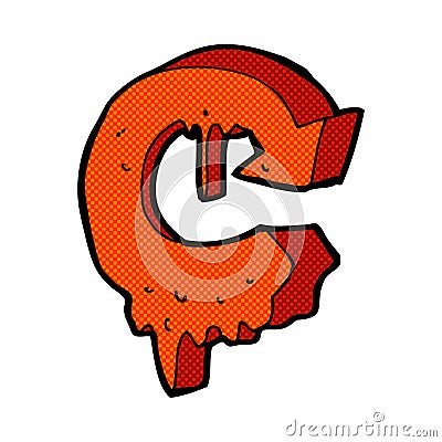 Comic Cartoon Melting Arrow Symbol Stock Photo | CartoonDealer.com ...