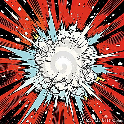 Retro Comic Book Style Supernova Explosion Artwork Stock Photo ...