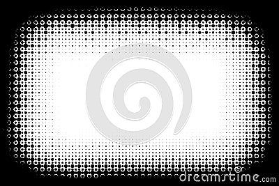 Comic Halftone Pop Art Rectangular Frame. Abstract Dotted Texture ...