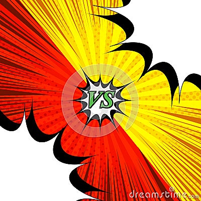 Comic Rivalry Bright Template Vector Illustration | CartoonDealer.com ...