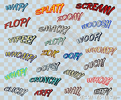 Comic Sound Effects Cartoon Vector | CartoonDealer.com #86054807