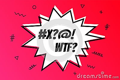 Comic Speech Bubble With Swear Words Symbols Vector Bad Speech Language ...