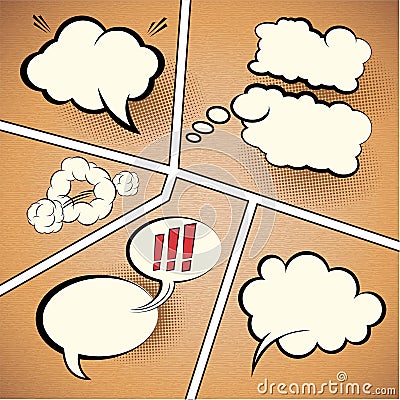 Comic Strip Speech Bubbles Vector Illustration | CartoonDealer.com ...