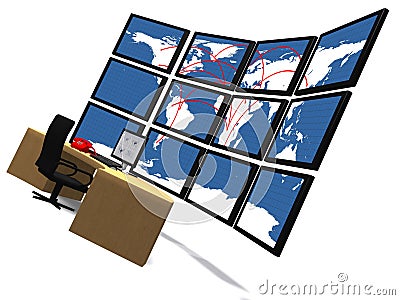Command Center Royalty-Free Stock Photography | CartoonDealer.com #12116969