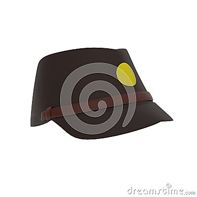 Commander Hat Isolated On White Background Royalty-Free Cartoon ...