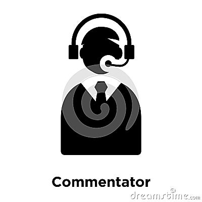 Commentator Icon Vector Isolated On White Background, Logo Concept Of ...