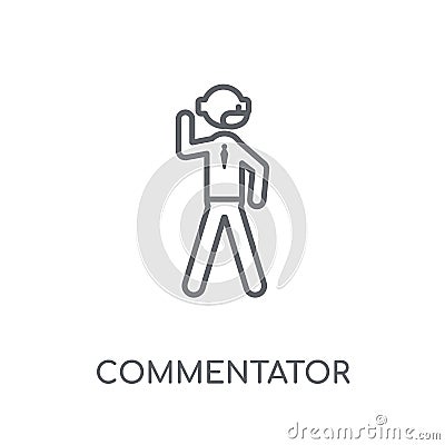 Commentator Linear Icon. Modern Outline Commentator Logo Concept ...