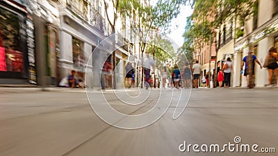 Commercial Street, Ground Level Time Lapse Stock Video - Video of crowd ...