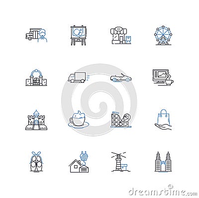 Commune Line Icons Collection. Sharing, Community, Unity, Cooperative ...