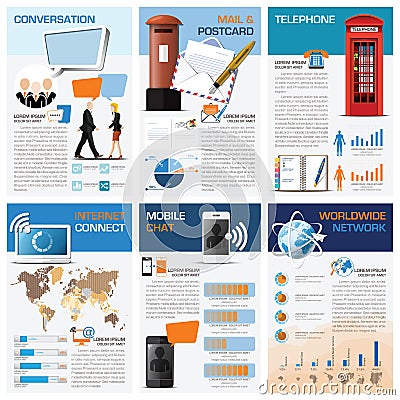 Communication And Connection Chart Diagram Infographic Stock Vector ...