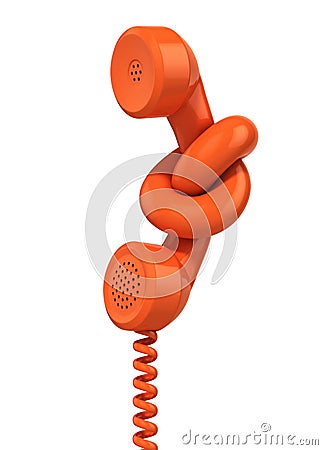 Communication Problem - Phone Handset Tied In Knot Stock Illustration ...