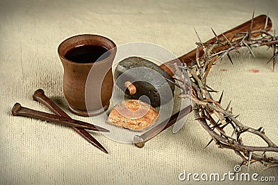 Communion Nails And Crown Of Thorns Royalty-Free Stock Photography ...