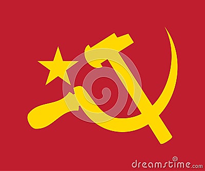 Communism Communist Logo Symbol Illustration Cartoon Vector ...