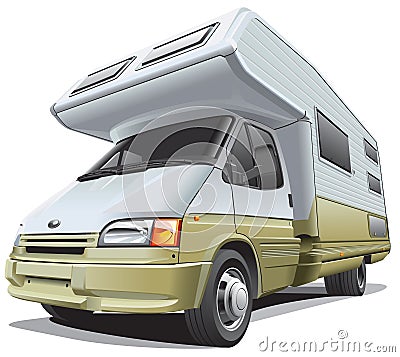 Compact Camper Cartoon Vector | CartoonDealer.com #28526503