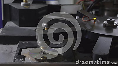 Compact Disc Manufacturing stock footage. Video of process - 241814122