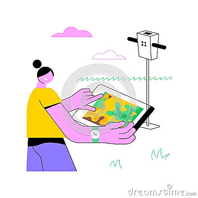 Compaction Profile Sensing Isolated Cartoon Vector Illustrations ...