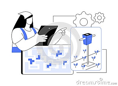 Compaction Profile Sensing Isolated Cartoon Vector Illustrations ...