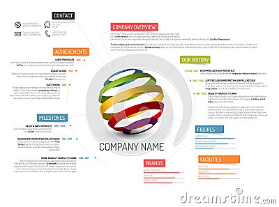 Company Overview Template Stock Illustration - Image: 55406577