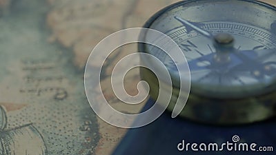 The Compass and the Bible on the Map Stock Footage - Video of latitude ...