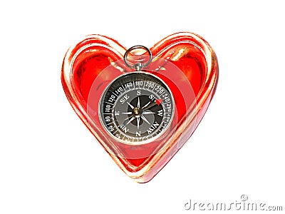 Compass-Heart Stock Photos - Image: 1818283