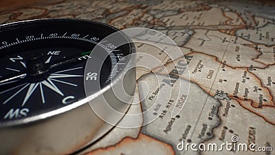 Compass on the Map of Africa. Stock Footage - Video of exploration ...
