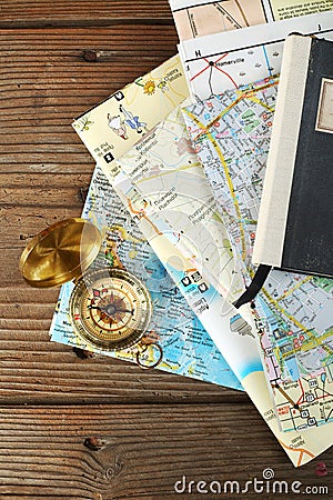 Compass And Maps Stock Image | CartoonDealer.com #82116337