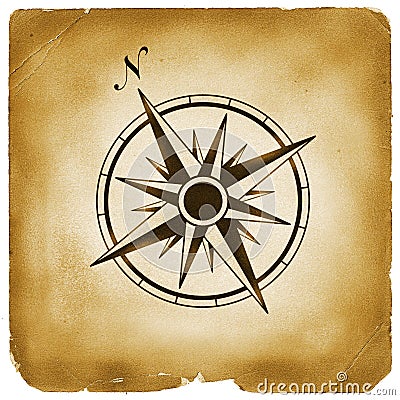 Compass North Sign Old Paper Royalty Free Stock Photo - Image: 3630165