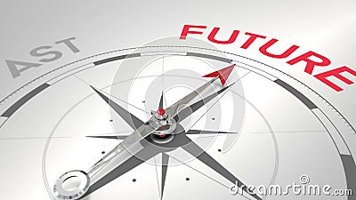 Compass pointing to future stock video. Video of montage - 51025477