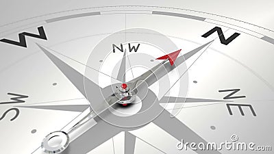 Compass Pointing To the North Stock Video - Video of showing, digitally ...