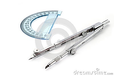 Compass And Protractor Royalty Free Stock Images - Image: 9699589