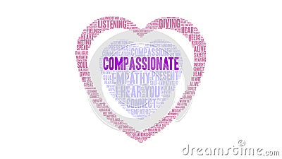 Compassionate Animated Word Cloud Stock Footage - Video of giving, hear ...