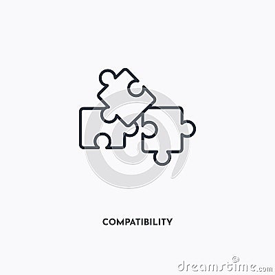 Compatibility Outline Icon. Simple Linear Element Illustration ...