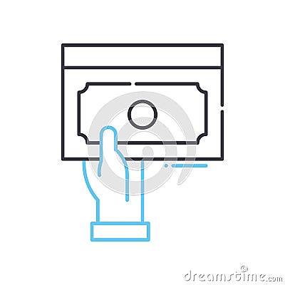 Compensation Line Icon, Outline Symbol, Vector Illustration, Concept ...