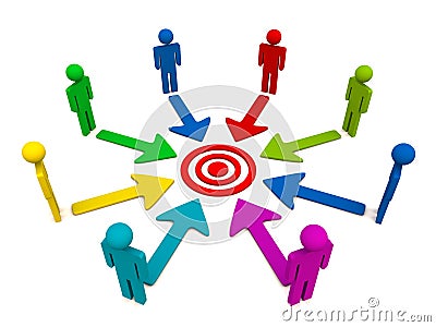 Competing For Same Target Stock Image | CartoonDealer.com #24561313