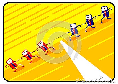 Competition By Cartoon Royalty Free Stock Image - Image: 18605446