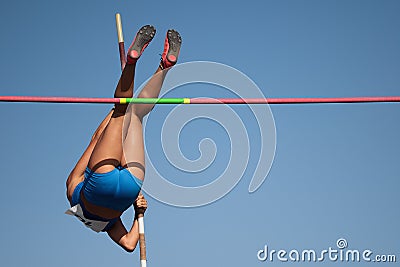 Competition Pole Vault Jumper Female Editorial Photo | CartoonDealer ...