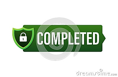 Completed Tick, Checkmark Stamp, Sticker. Vector Stock Illustration ...
