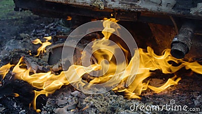 Burning Car Muffler, Exhaust Pipe on Fire Stock Video - Video of lethal ...