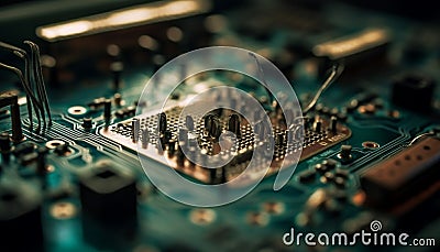 Complex Circuit Board With Computer Chips And Electrical Components ...