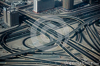 Complex Intersection Aerial View Stock Images - Image: 22037164