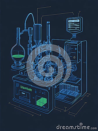 Complexity Of Laboratory Equipment With A Close-up Shot Of A Mass ...